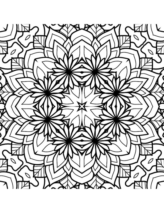 20 MANDALA COLORING PAGES for all ages kids teens and | Etsy