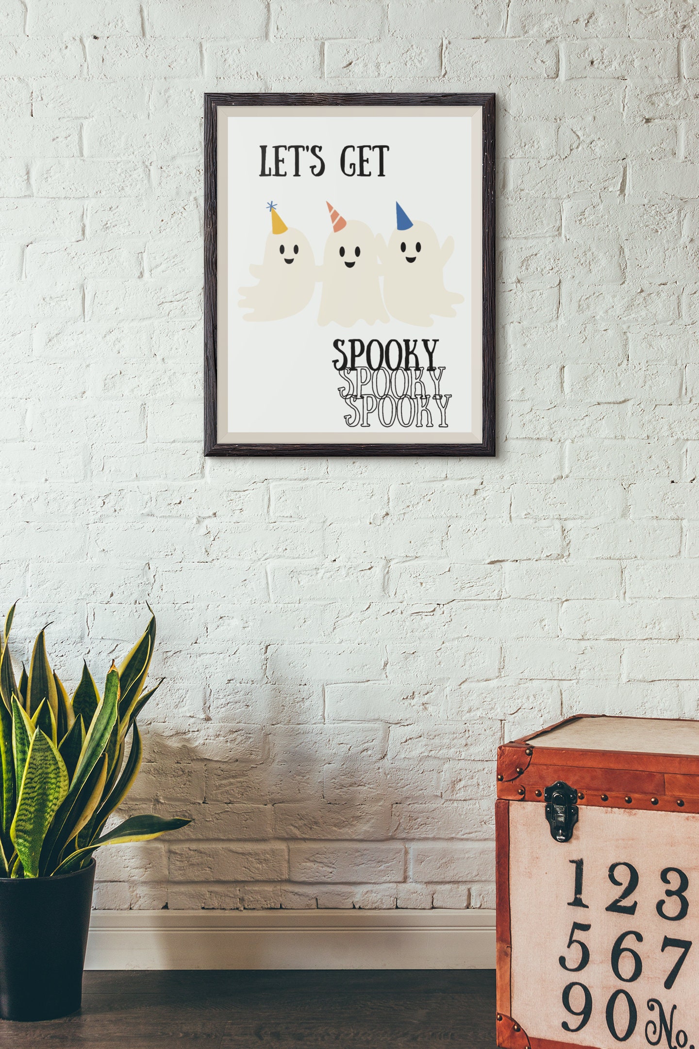 LET'S GET SPOOKY Halloween Decor Digital Download Halloween Dog ...