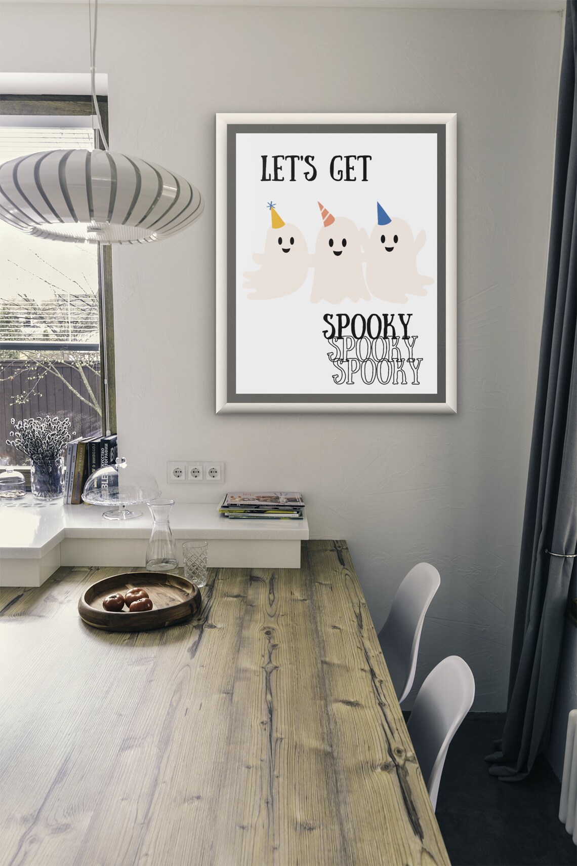 LET'S GET SPOOKY Halloween Decor Digital Download Halloween Dog ...