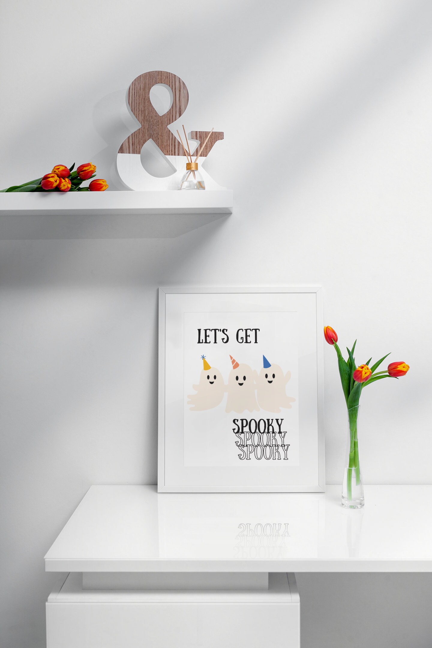 LET'S GET SPOOKY -- Halloween Decor; Digital Download; Halloween Dog ...