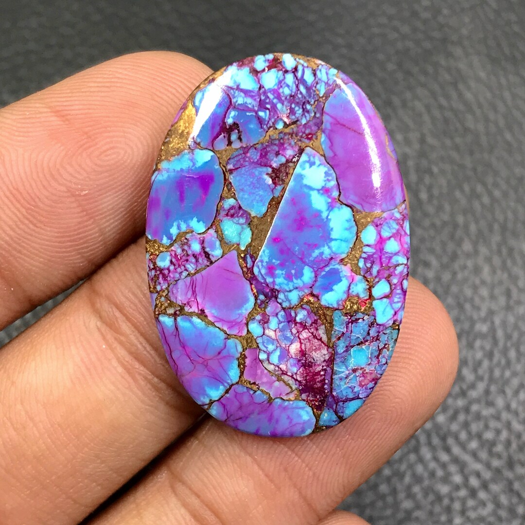 Arizona Purple Mohave Turquoise Cabochon...oval Cabochon...32x22x3 Mm ...
