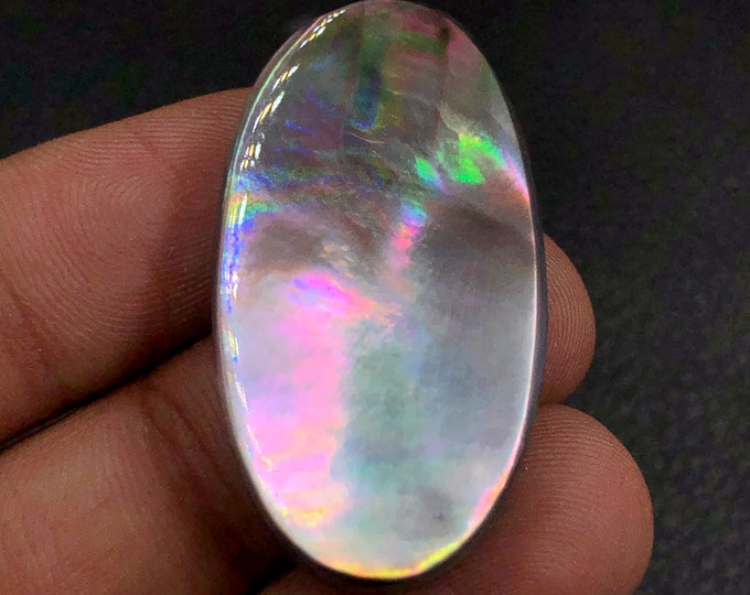 Tahitian Black Mother of Pearl Cabochon...oval Cabochon...36x20x7 Mm ...