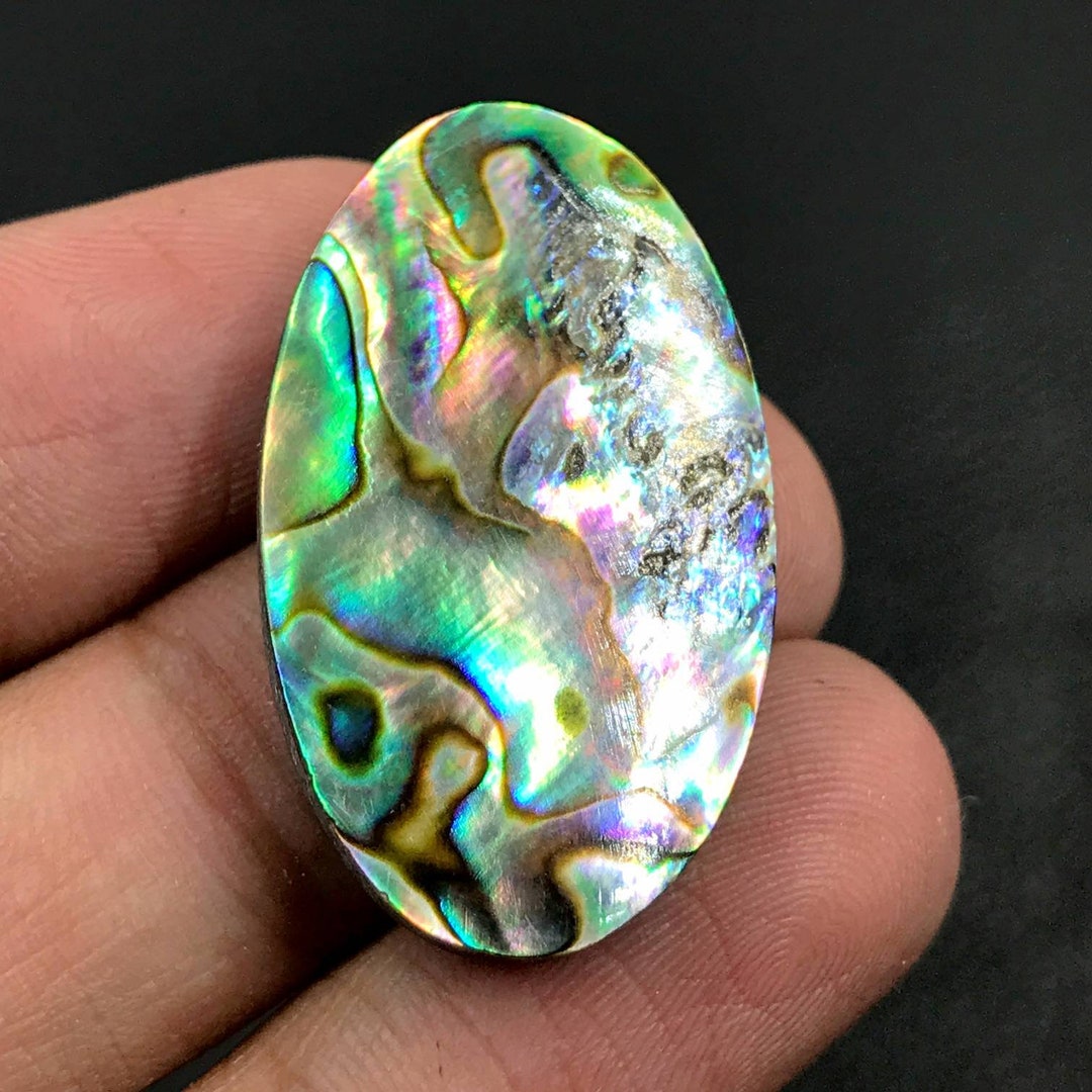 Abalone Shell Cabochon...paua Shell Cabochon...oval Cabochon...32x19x6 ...