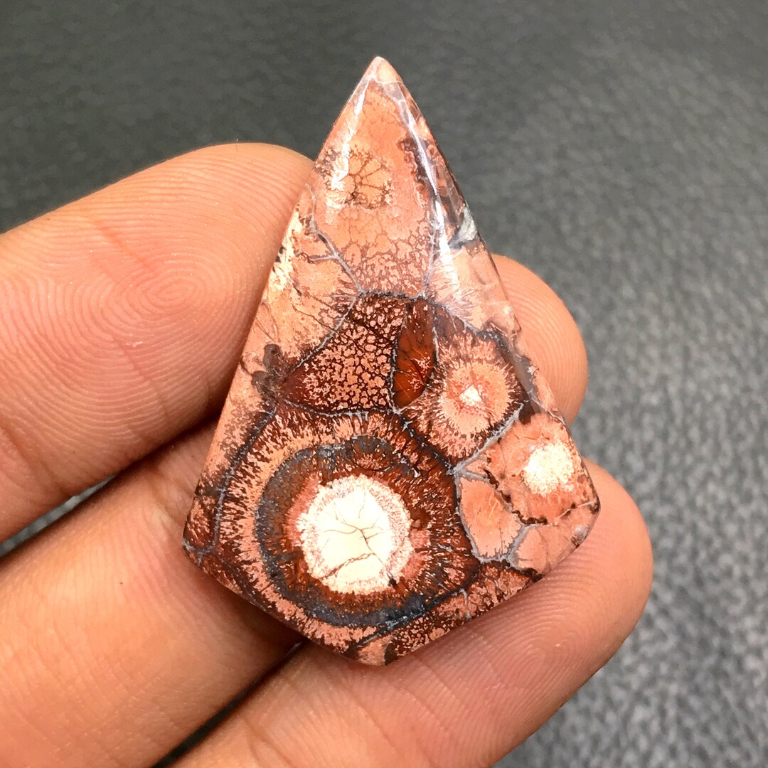 Birds Eye Rhyolite Cabochon...freeform Cabochon...37x26x5 Mm...22 Cts ...