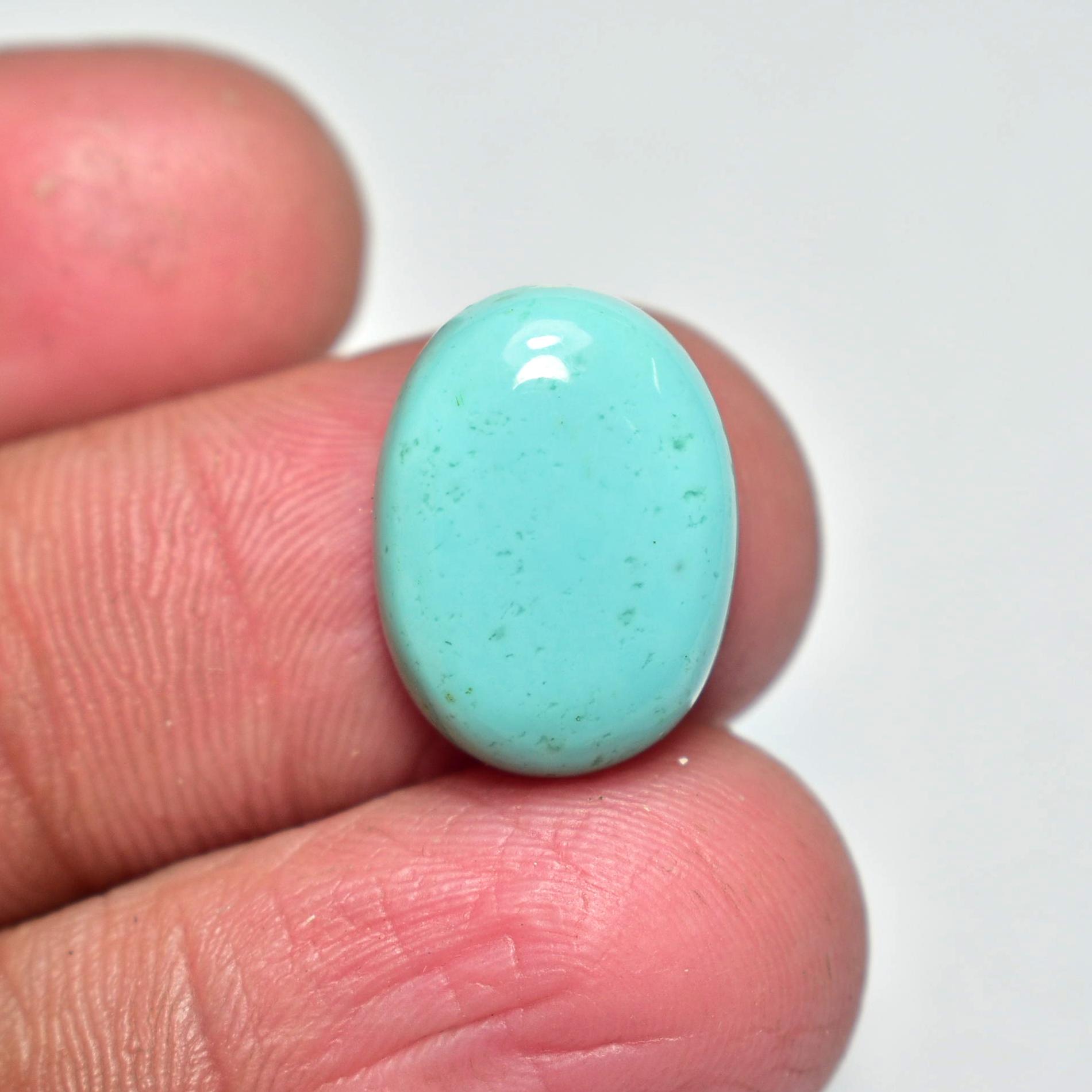 Arizona Turquoise Cabochon... Oval Cabochon...16x12x5 Mm... 6 Cts...a# ...