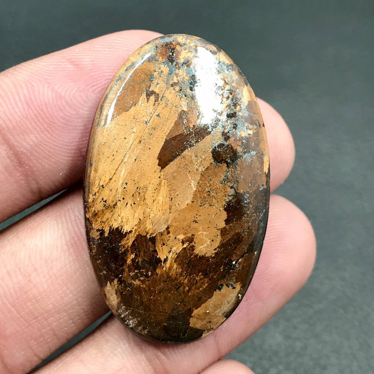 Kids' Crafts Golden Obsidian Cabochon...Oval Cabochon...39x20x5mm ...