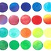 Circles Clipart Watercolor Clipart Rainbow Dots Clipart - Etsy