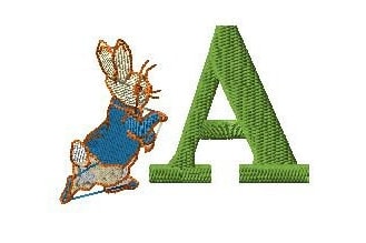 Peter Rabbit Running Font Letters Kids / Baby Embroidery - Etsy