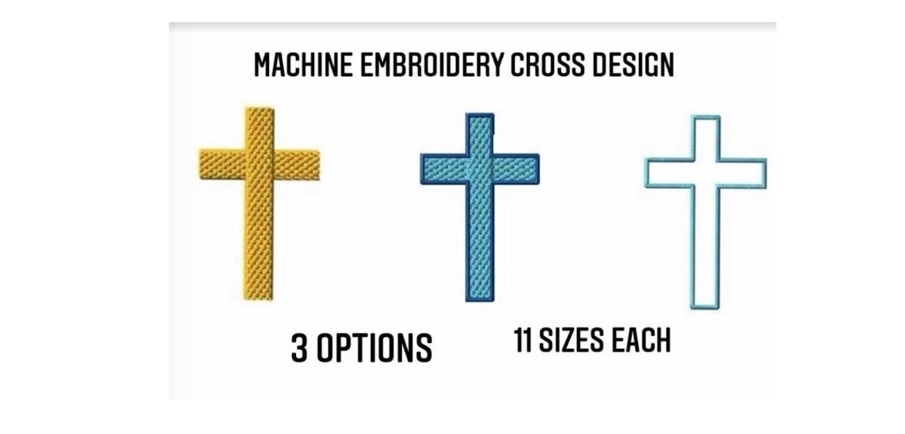 Christian Cross Machine Embroidery Design - Etsy