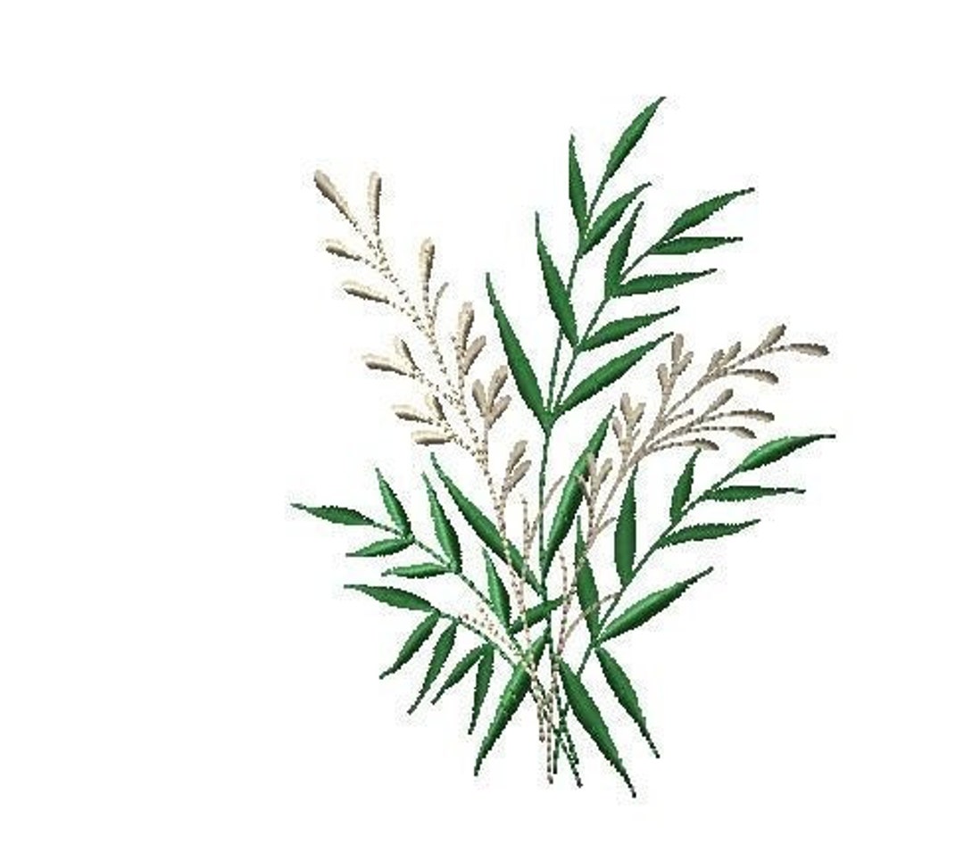 Machine Embroidery Design, Plant Embroidery, Greenery Embroidery, Comes ...