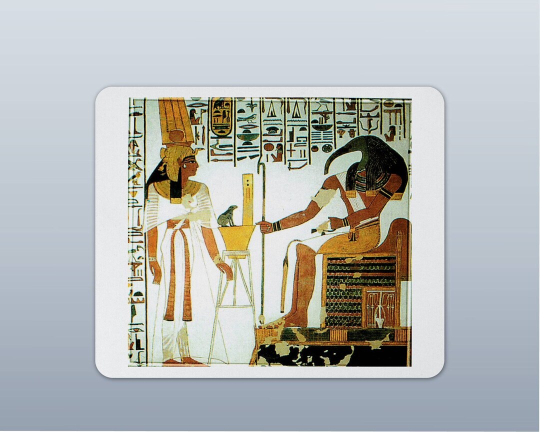 Thoth and Nefertari Mousepad: Ancient Egyptian Art - Etsy