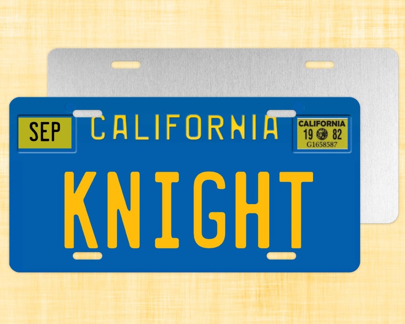 Knight Rider K.I.T.T. License Plate Collectible Prop - Etsy