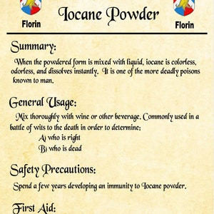 Iocane Powder the Princess Bride Collectible Movie Prop - Etsy