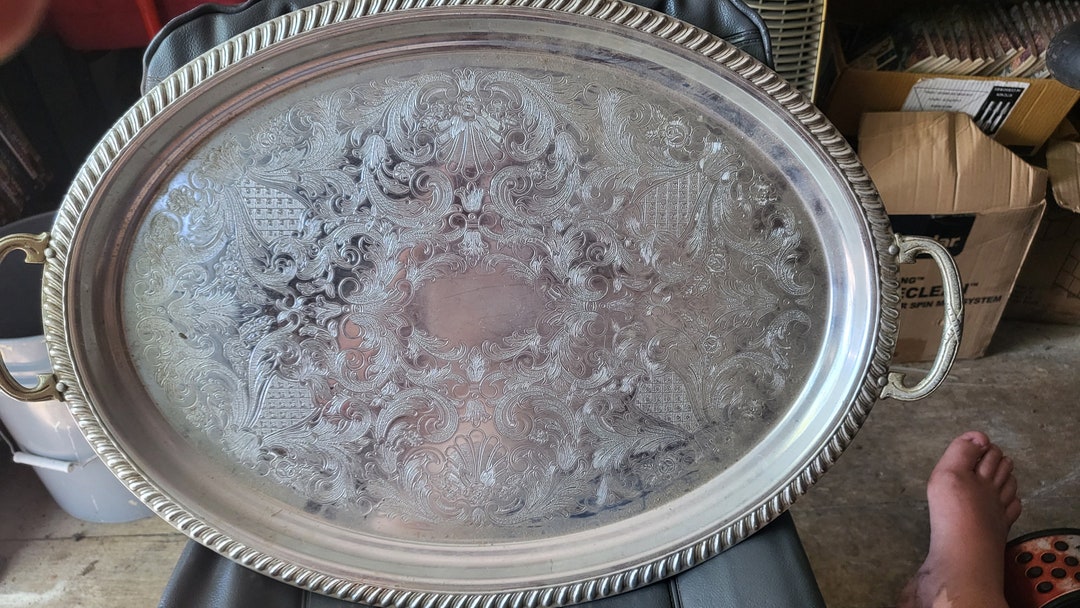 Huge Vintage Butler Service Serving Tray 25”X 16” by Kensington #7846 ...