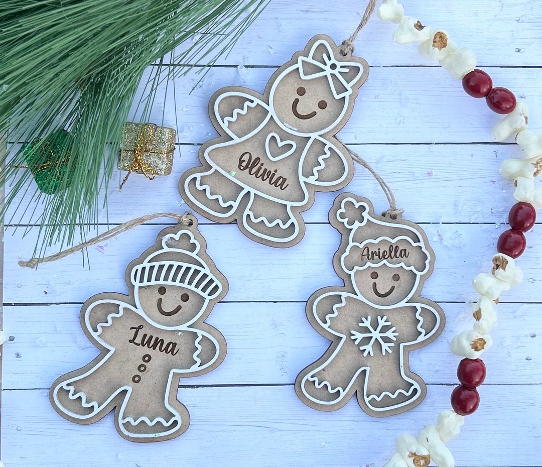 Personalized Gingerbread Ornament, Gingerbread Family, Personalized ...