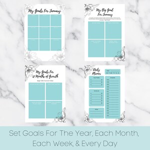 Printable Goal Setting, Wellness Planner, and Habit Tracker Bundle ...