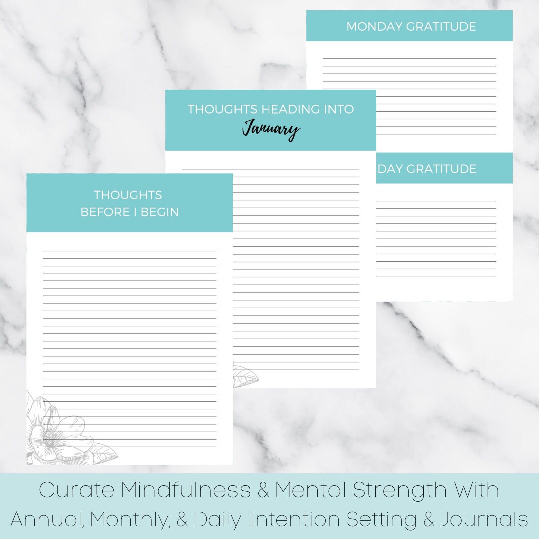 Printable Goal Setting, Wellness Planner, and Habit Tracker Bundle ...