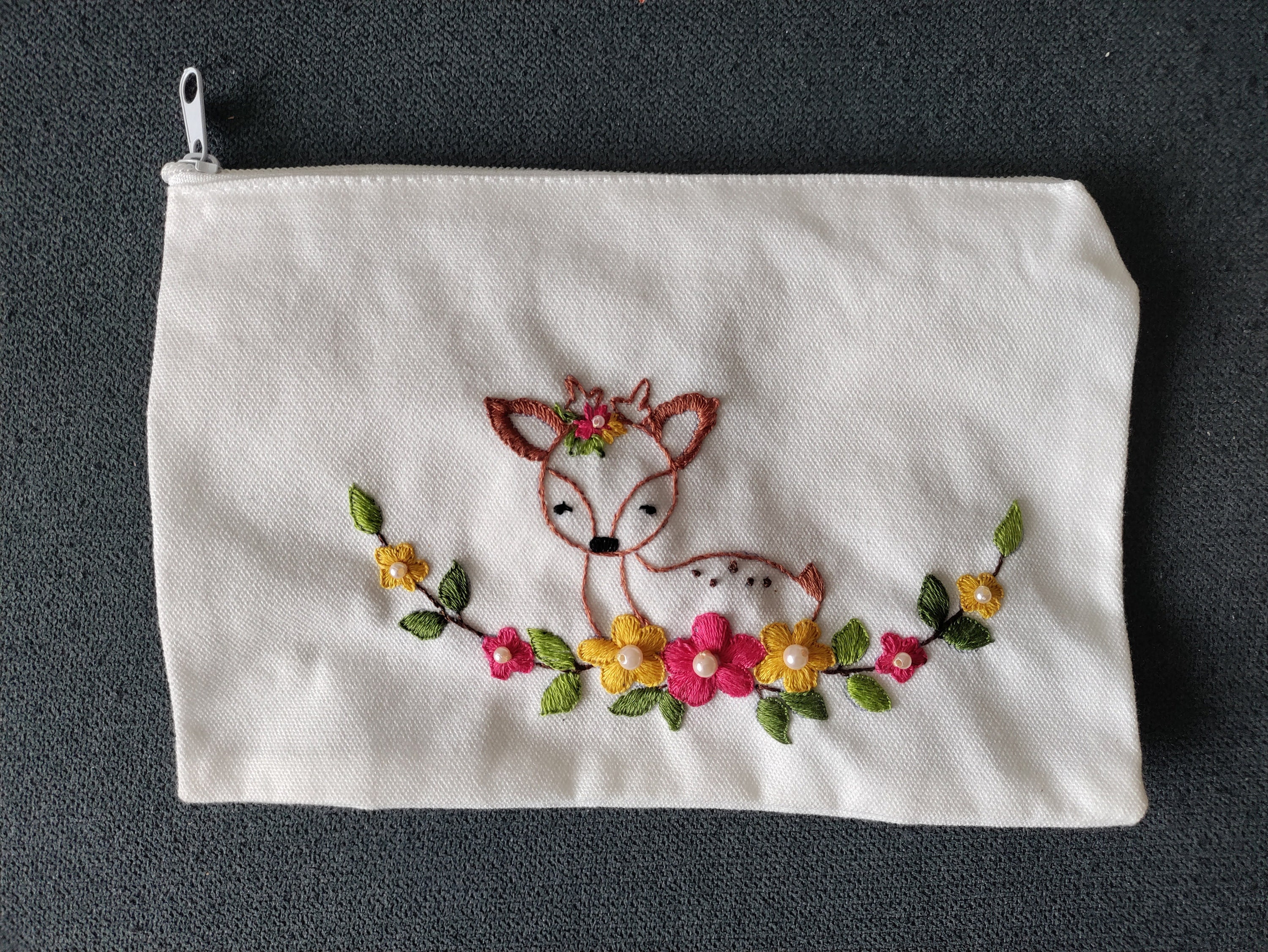 Hand Embroidered Pouches - Etsy