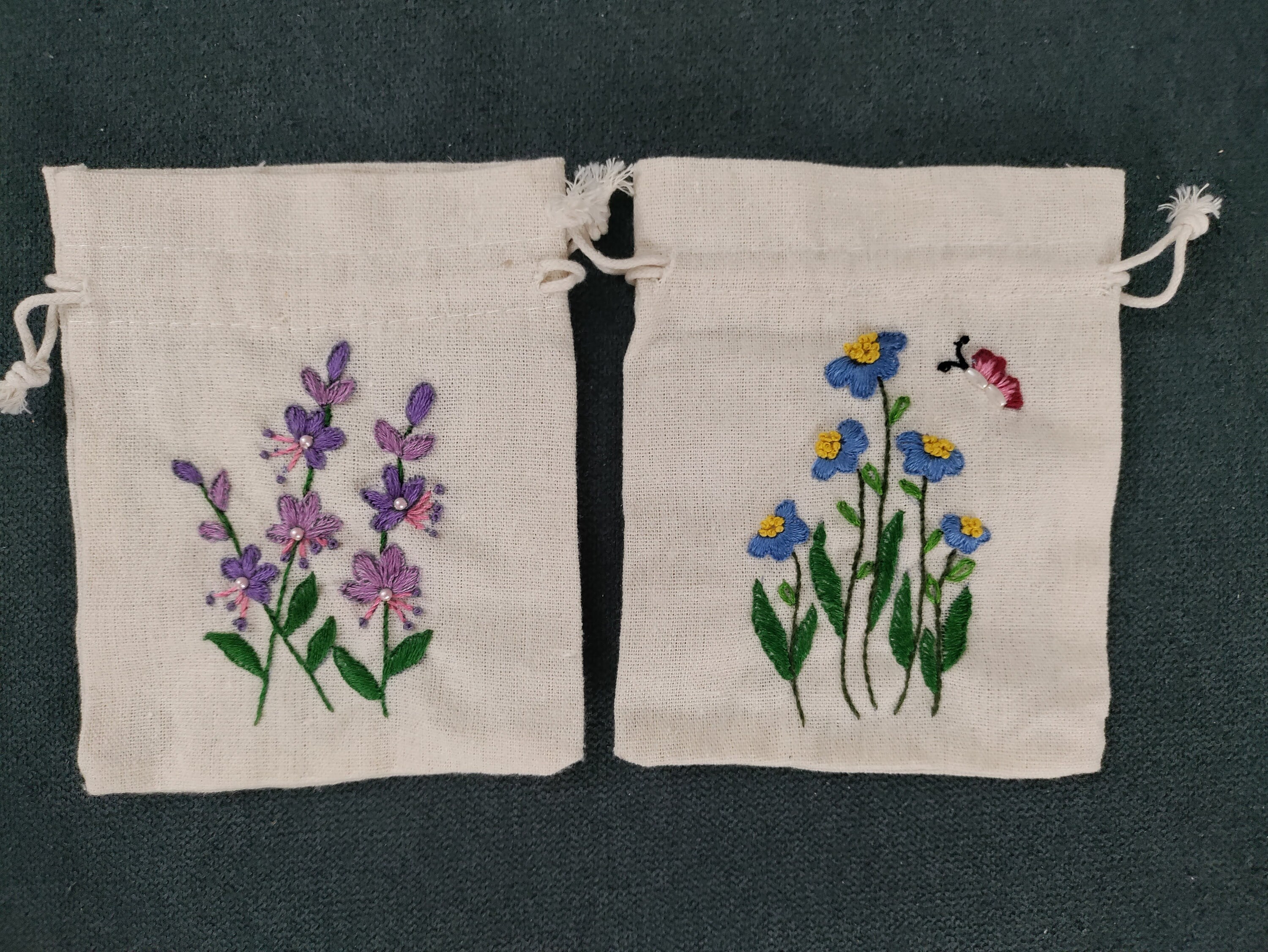 Hand Embroidered Pouches - Etsy