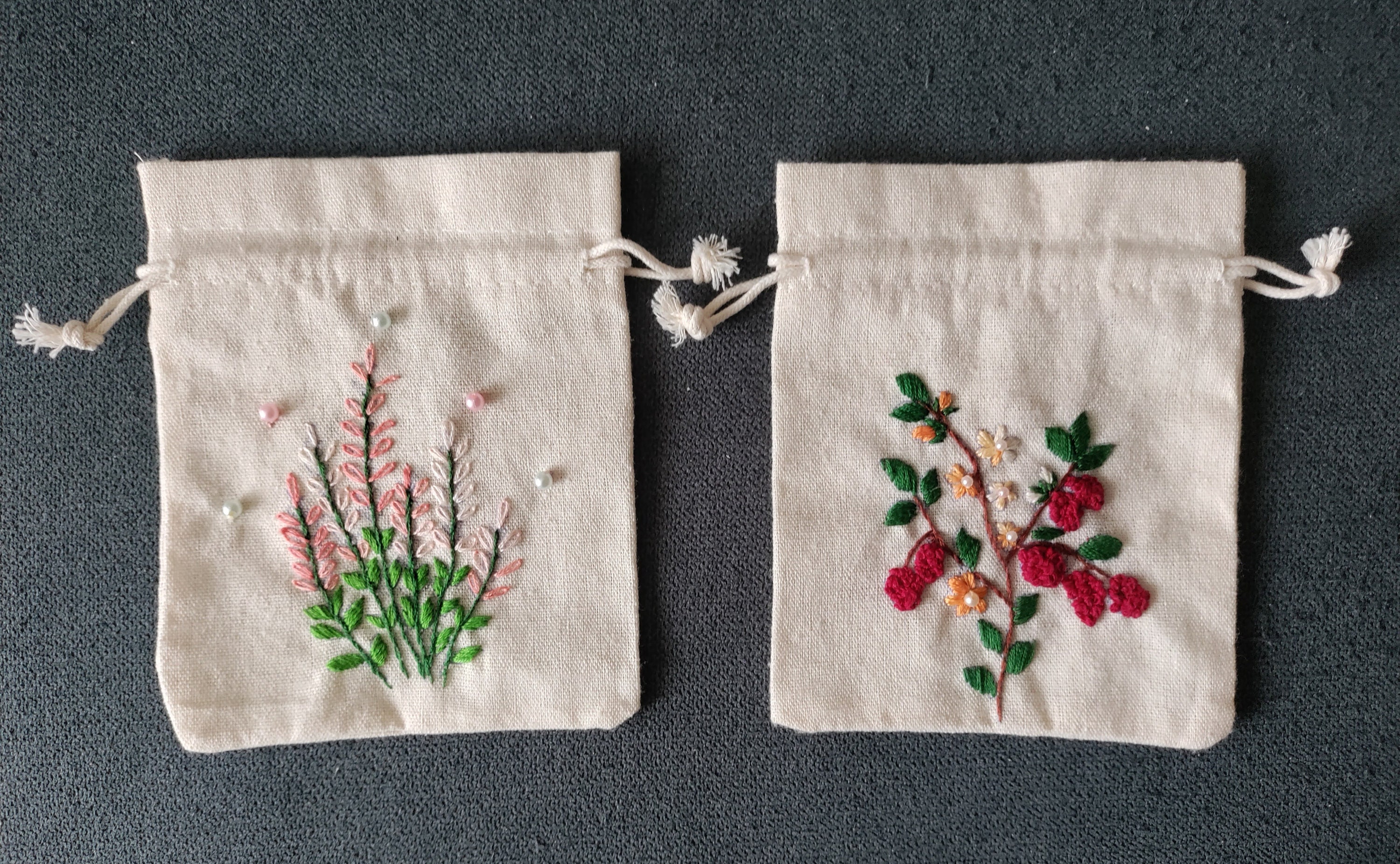 Hand Embroidered Pouches - Etsy