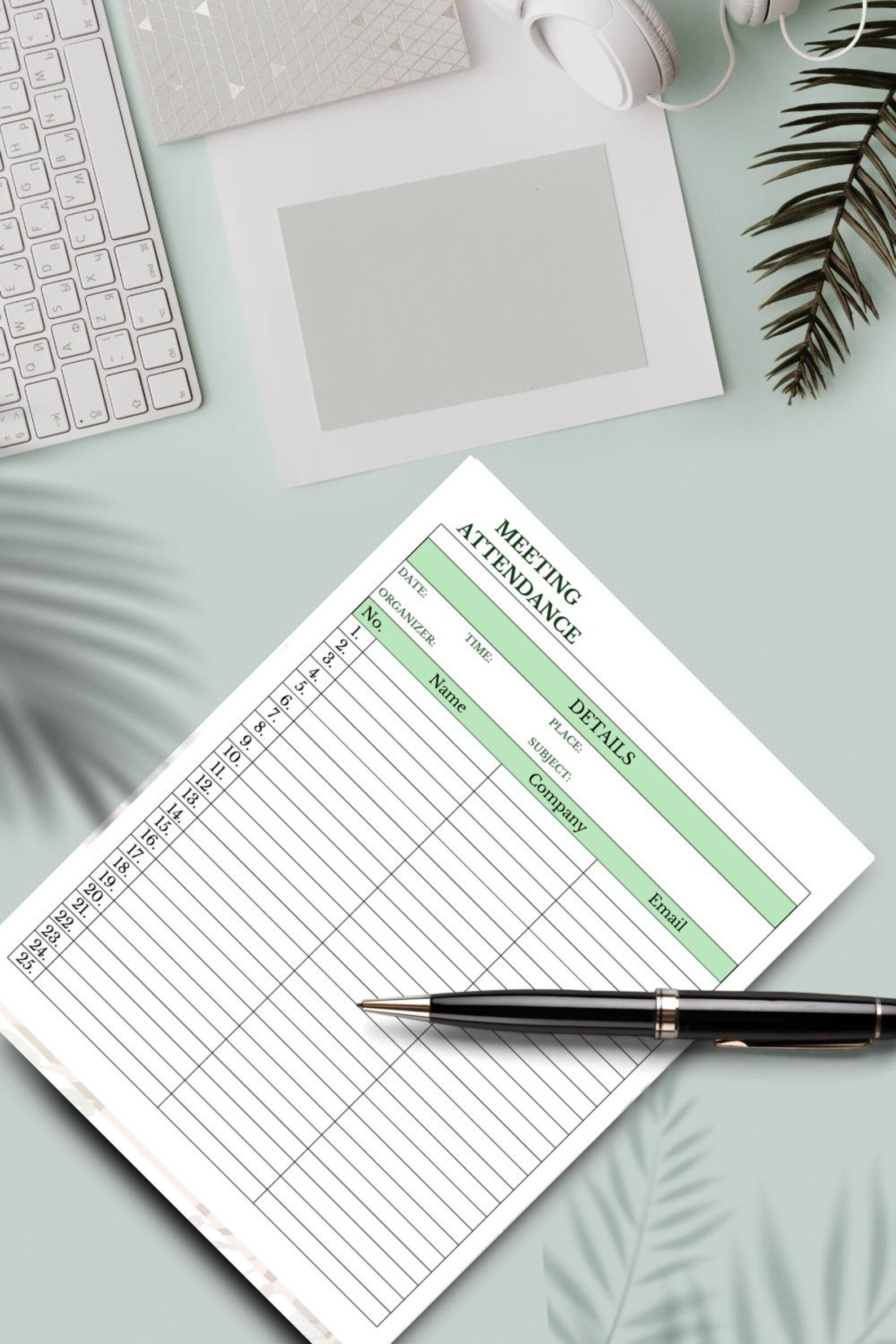 Meeting Attendance Sign in Sheet, Guest List Sign in Sheet, Email List ...