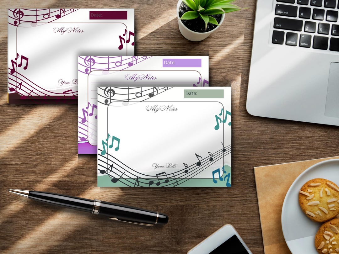 Music Notes Notepad, Music Teacher Gift, Personalized Notepad, Music ...