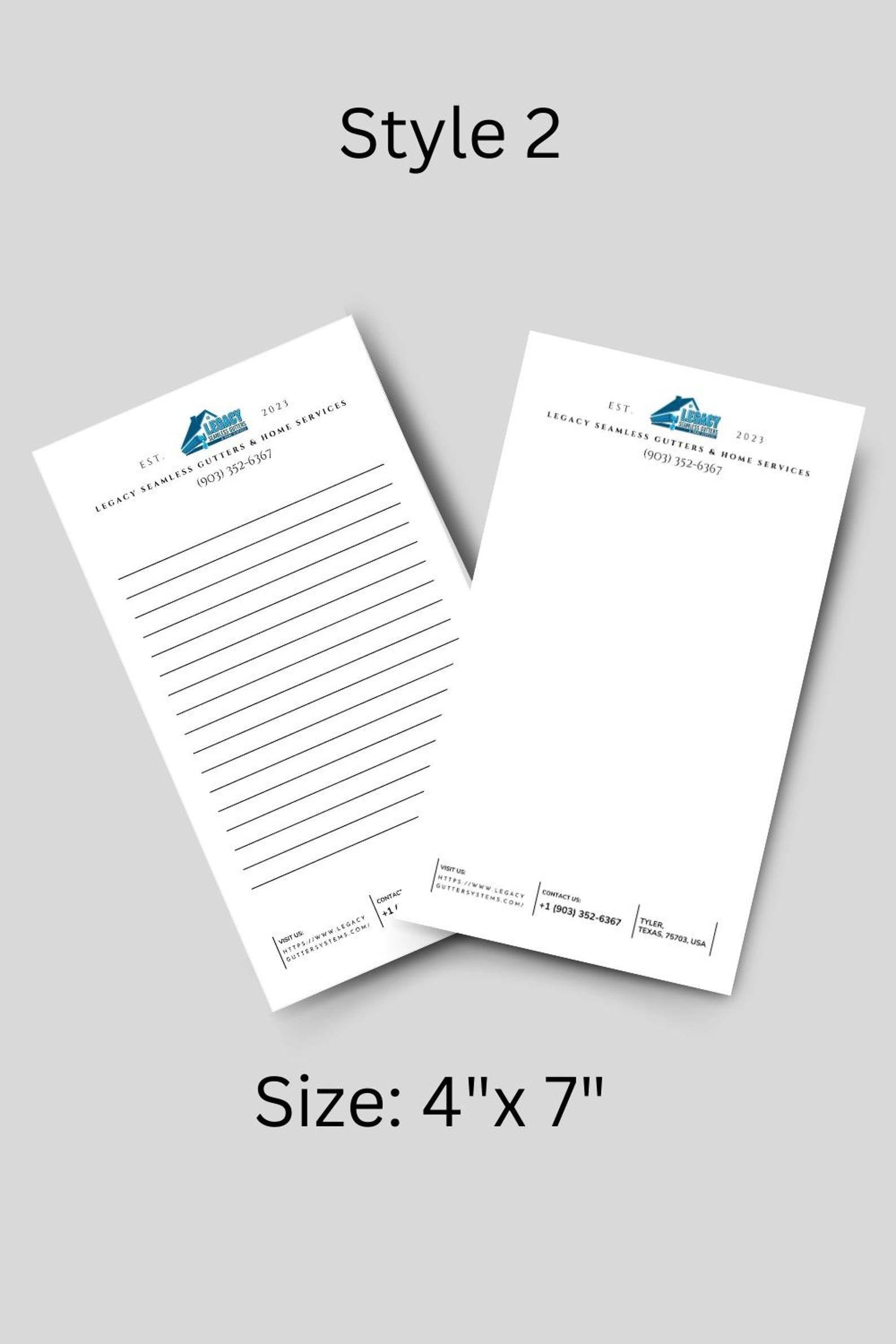 Custom Business Notepad, Logo Notepad, Personalized Business Notepad ...