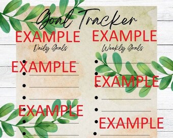 Daily Goal Worksheet Printable , Weekly Goal Worksheet Printable, Daily ...