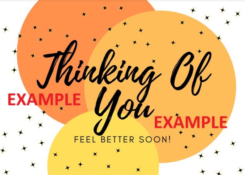 Thinking of You/get Well Soon Card - Printable - Etsy