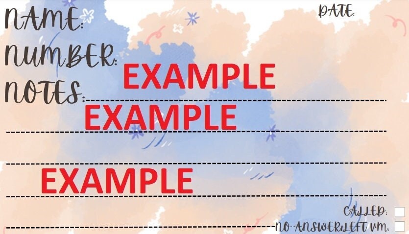 Call Tag Printable - Etsy