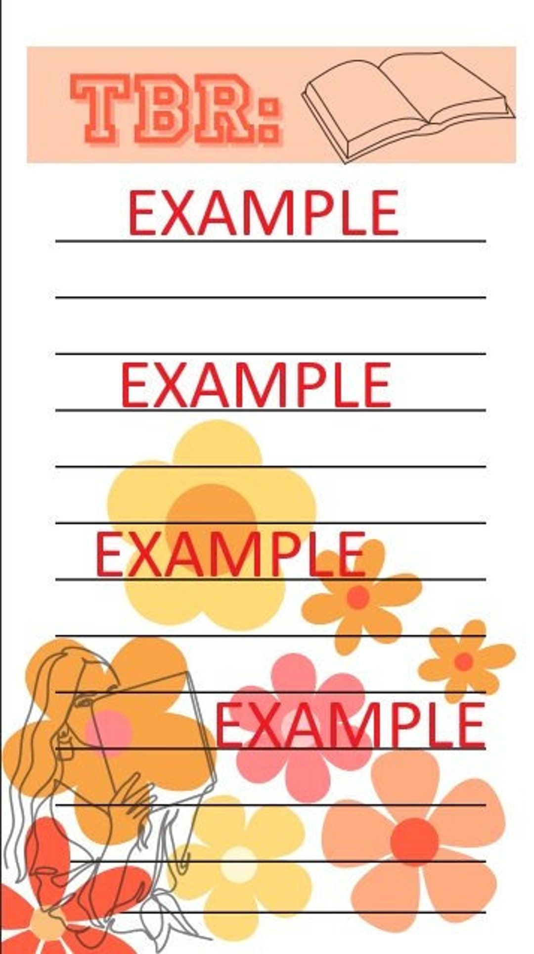 TBR to Be Read Worksheet Printable - Etsy
