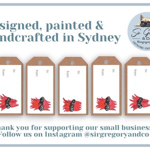 Handmade Native Australia Watercolour Print Gift Tags - Etsy