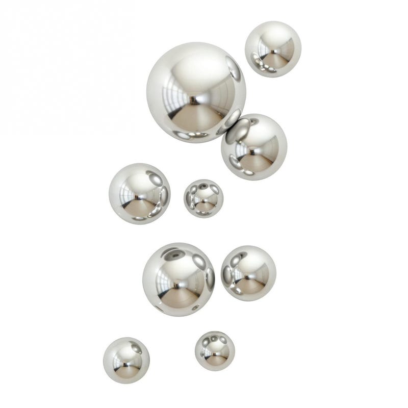 Silver Spheres Wall Decor - Etsy