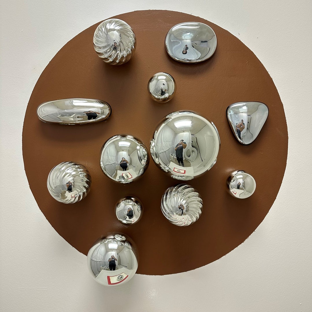 Liquid Silver Glass Balls Wall Spheres - Etsy