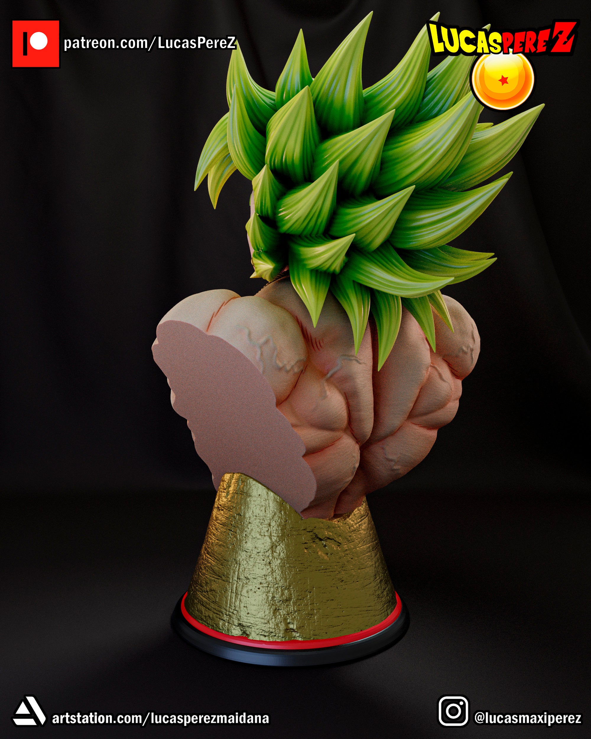 Statue Dragon Ball Broly Resine Custom Made Custom Height - Etsy Canada