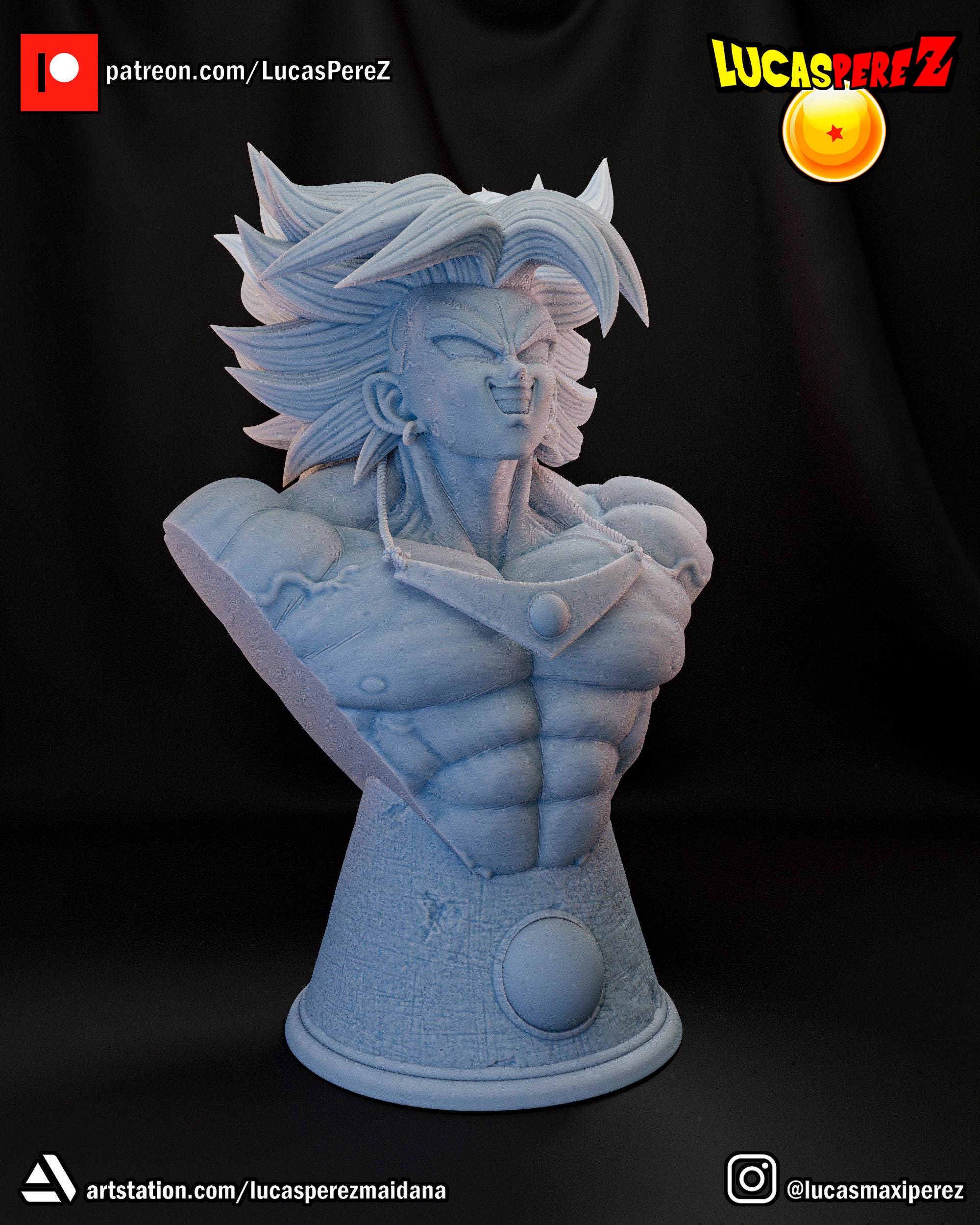 Statue Dragon Ball Broly Resine Custom Made Custom Height - Etsy Canada