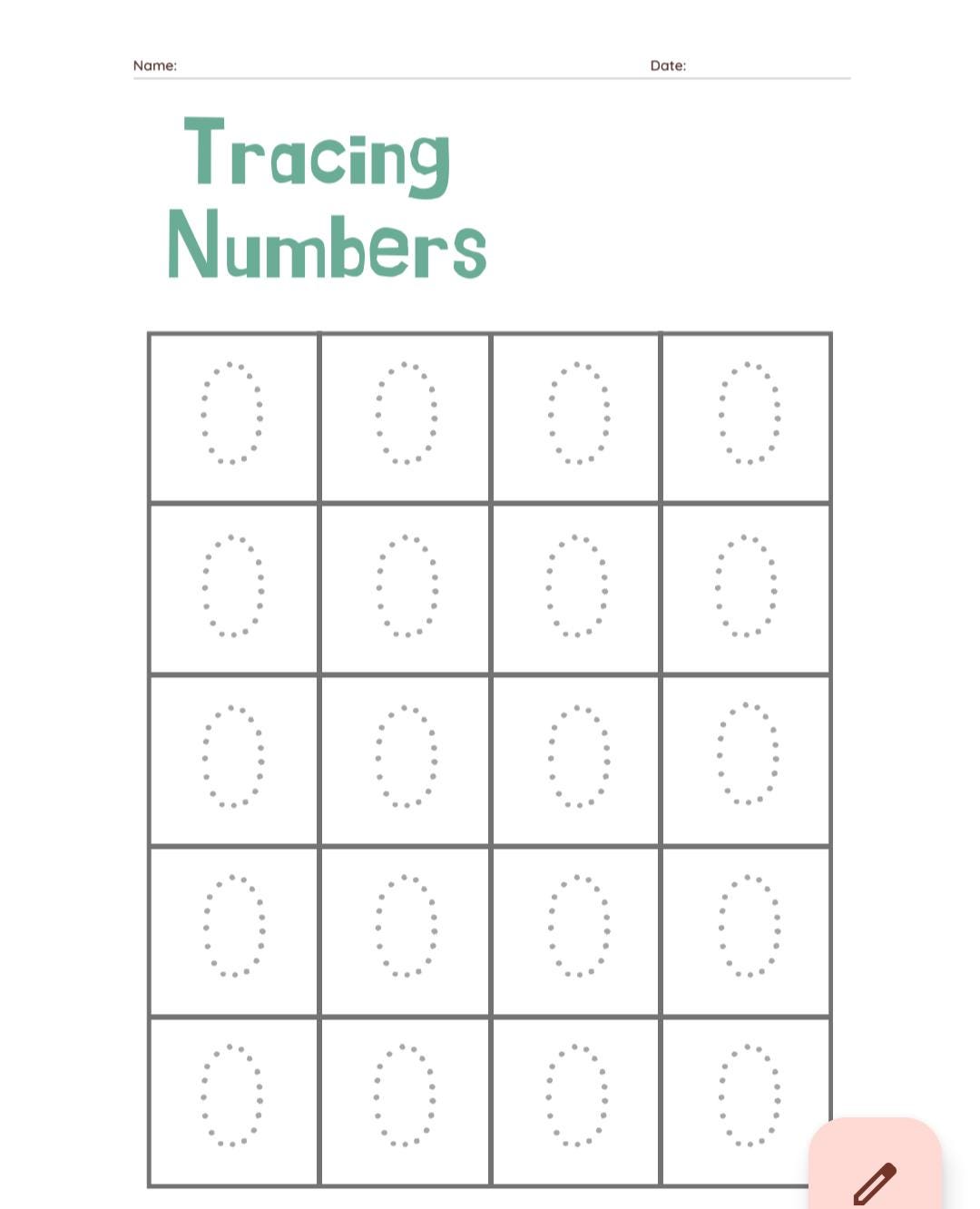 Trace Numbers 0-9 Digital Download - Etsy