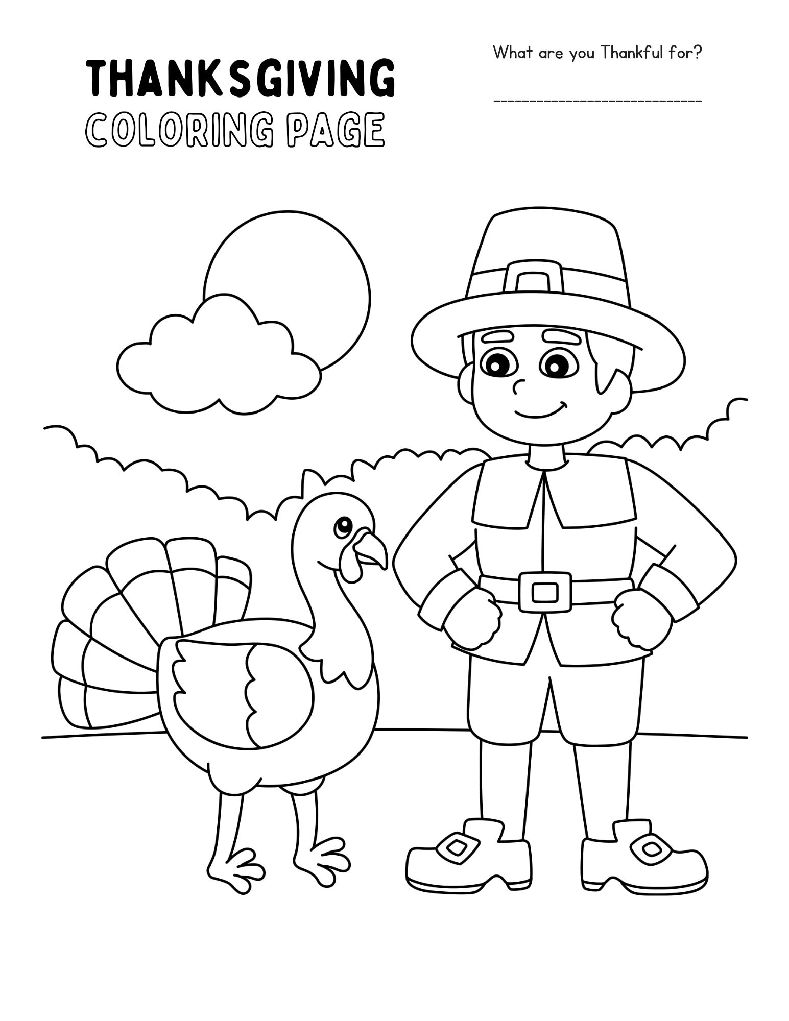 Thanksgiving Color Sheet - Etsy