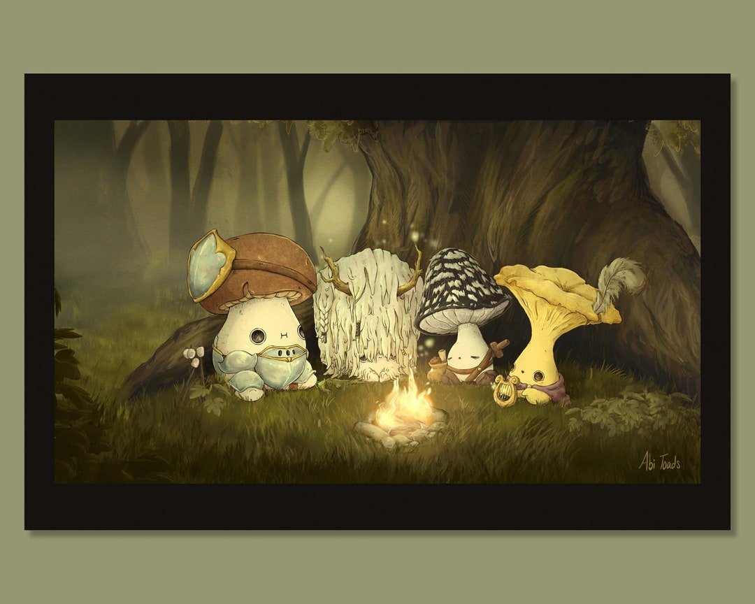 A Long Rest Print - Mushling DND Party - Fantasy Adventure Mushroom ...