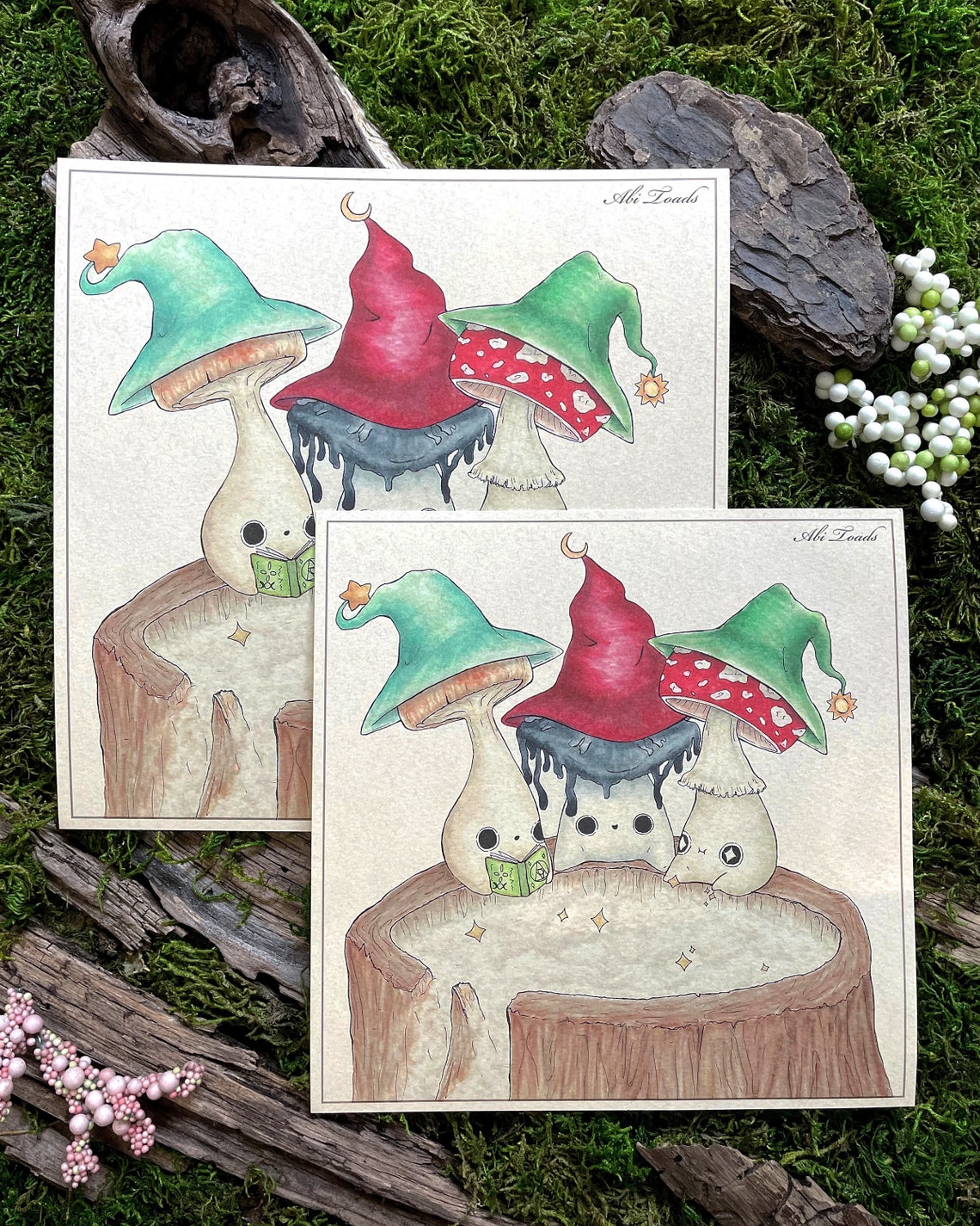 Mushling Coven Print Witch/wizard Mushroom Fine Art Giclée - Etsy