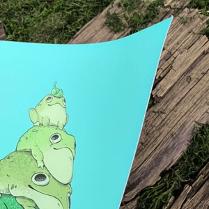 Frog Stack Print - Cute Froggies Fine Art Giclée Print - Etsy