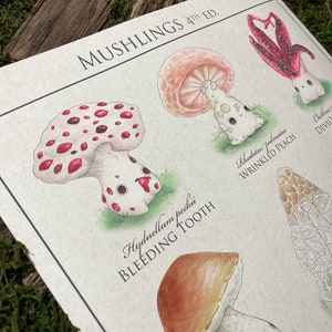 Mushling Identification Print - Mushroom Botanical Fine Art Giclée ...