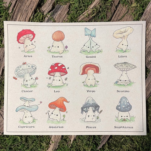 Night-light Mushling Print Bioluminescent Mushroom Fine Art - Etsy