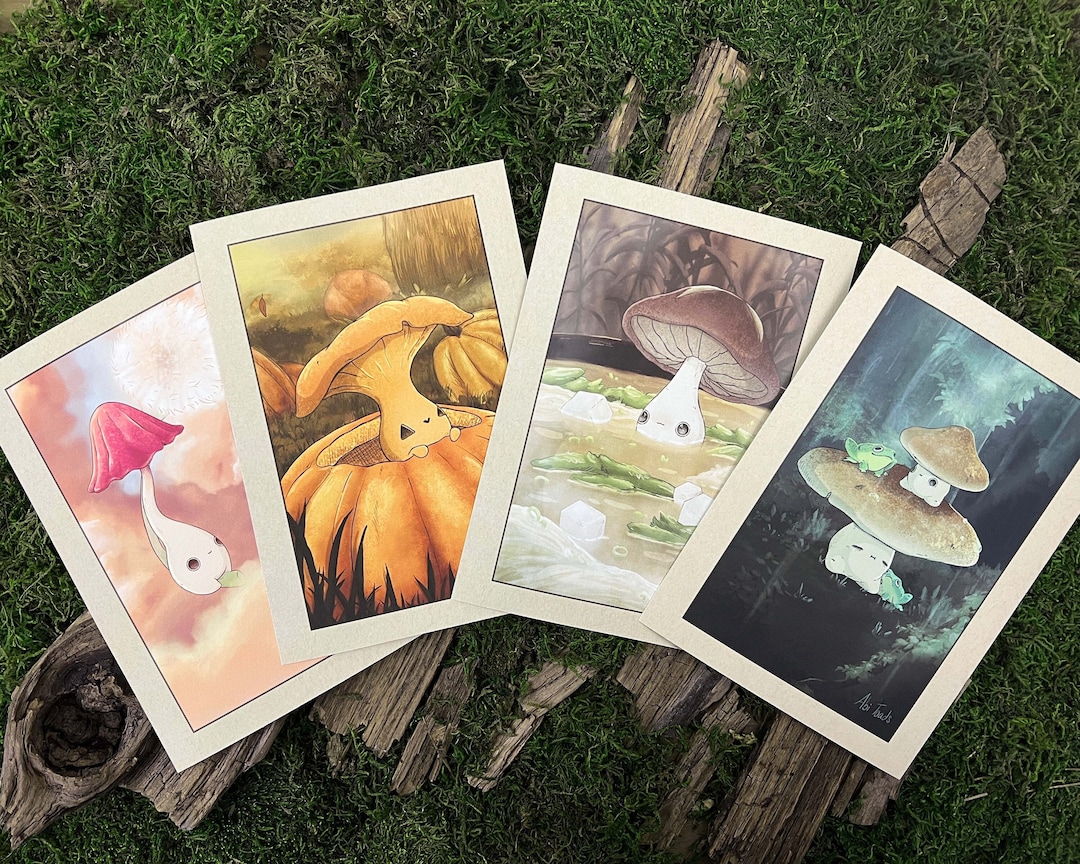 Mushling Shorts Prints Volume II - Various Mushroom Fine Art Giclée ...