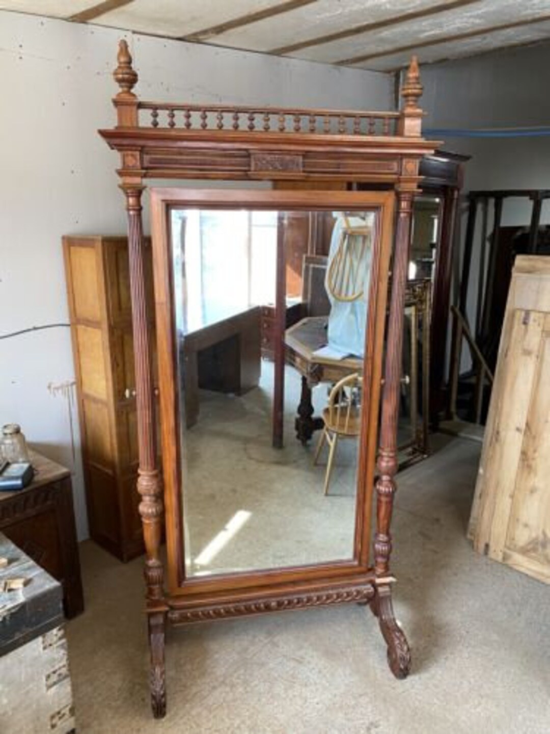 Vintage Mahogany Aesthetic Shop Tailors Dressing Mirror - Etsy