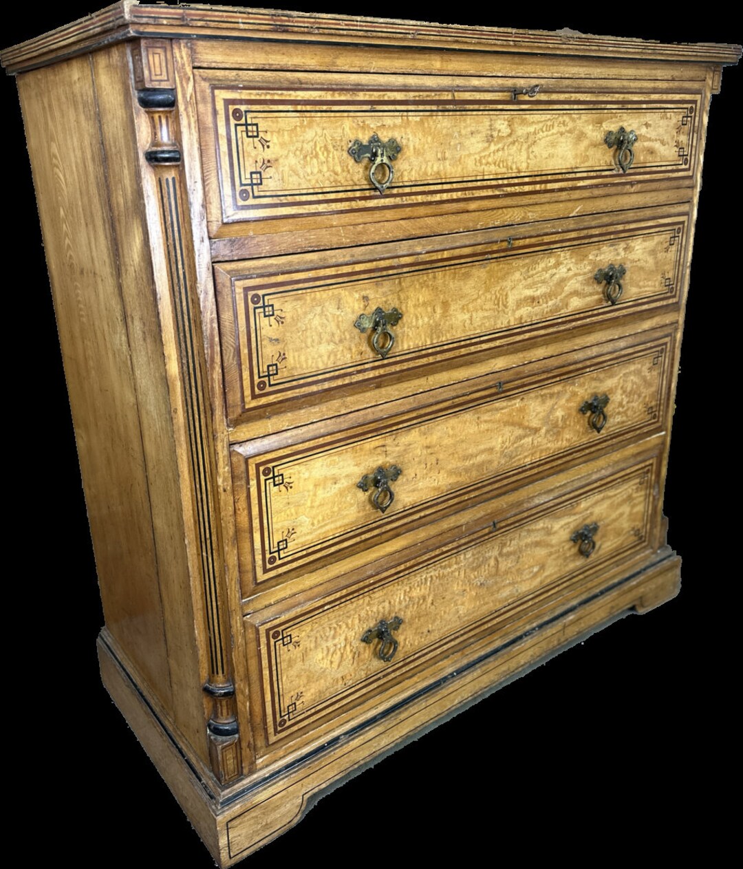 Antique Pollard Oak Maple & Co Aesthetic Movement Large Chest of ...