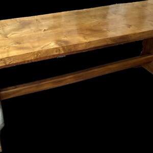 Vintage Arts & Crafts Handmade Yew Refectory Dining Table - Etsy UK