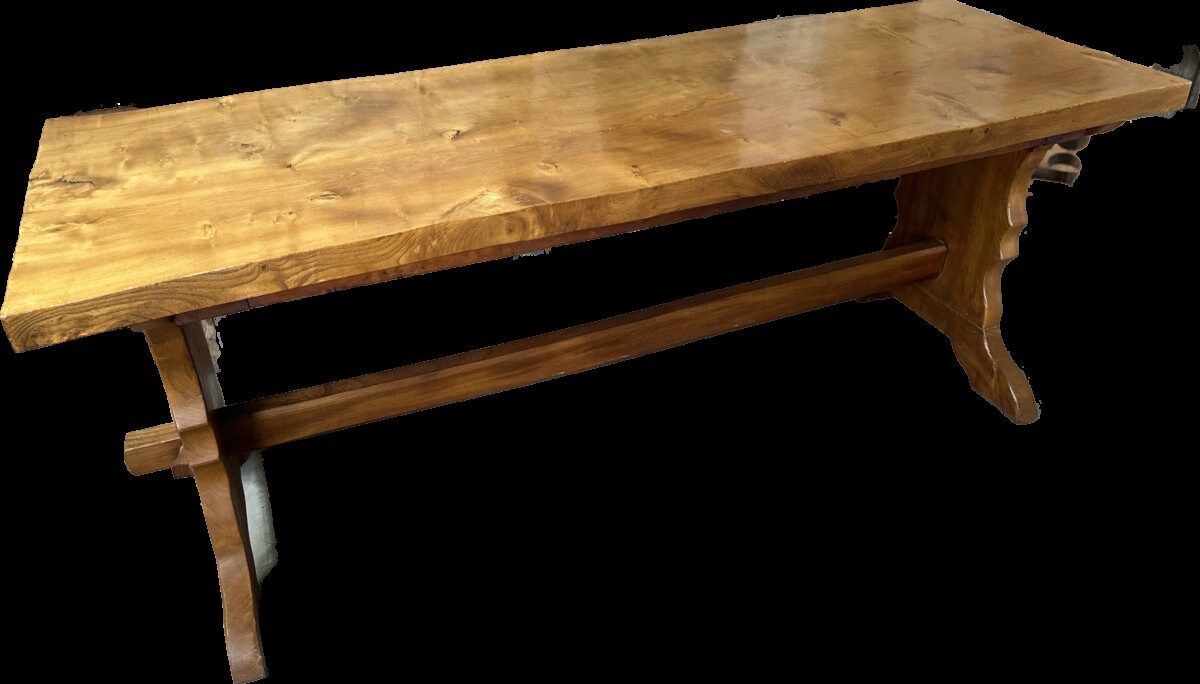 Vintage Arts & Crafts Handmade Yew Refectory Dining Table - Etsy UK