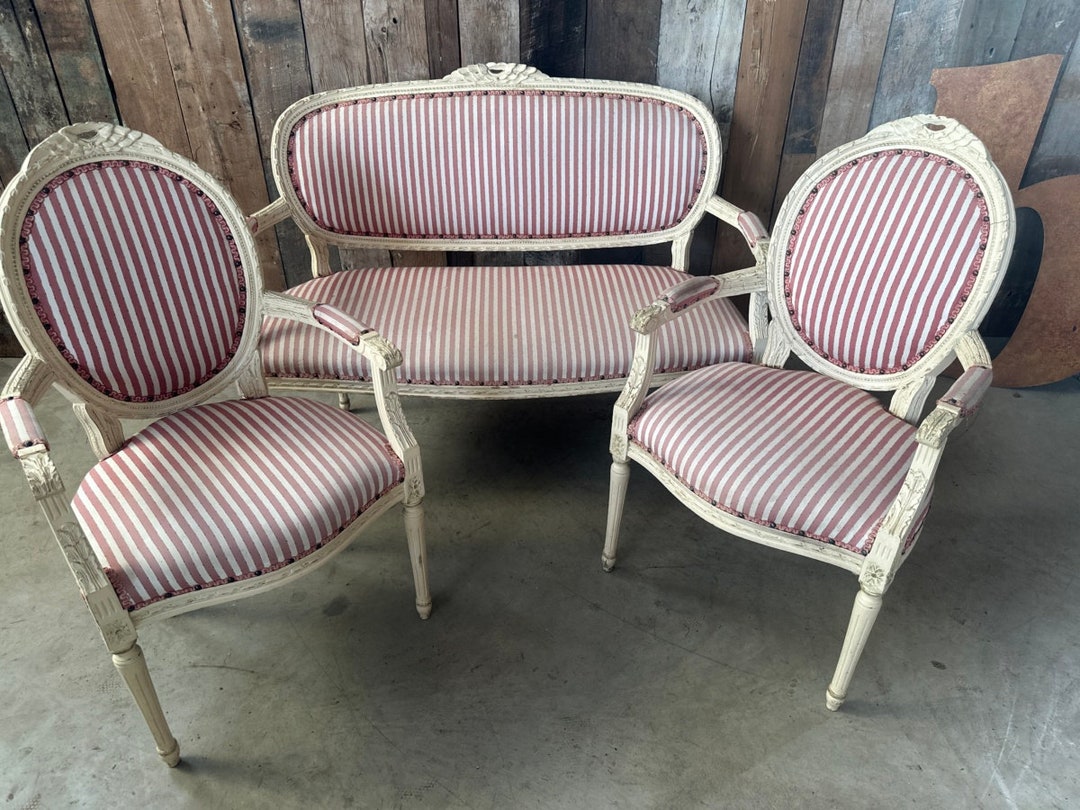 Vintage French Salon Three-piece Suite - Etsy UK