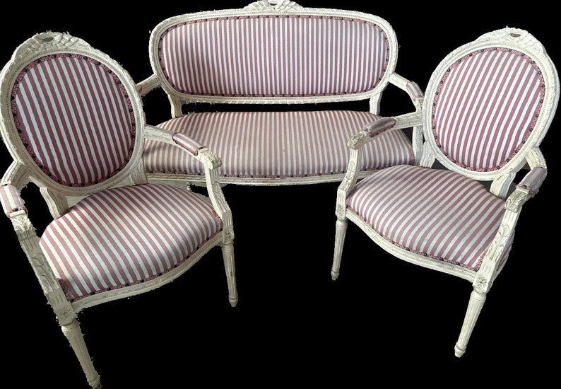 Vintage French Salon Three-piece Suite - Etsy UK
